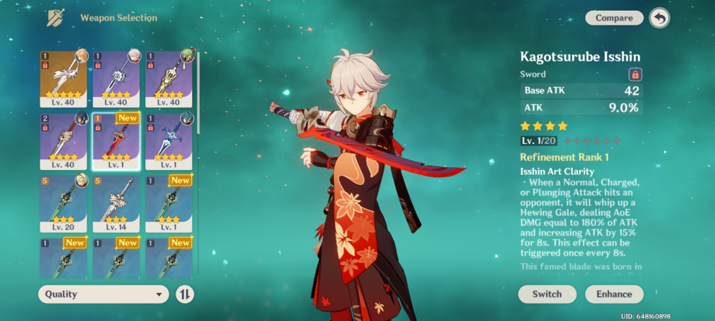 Kagotsurube Isshin(Sword) Genshin Impact | HoYoLAB