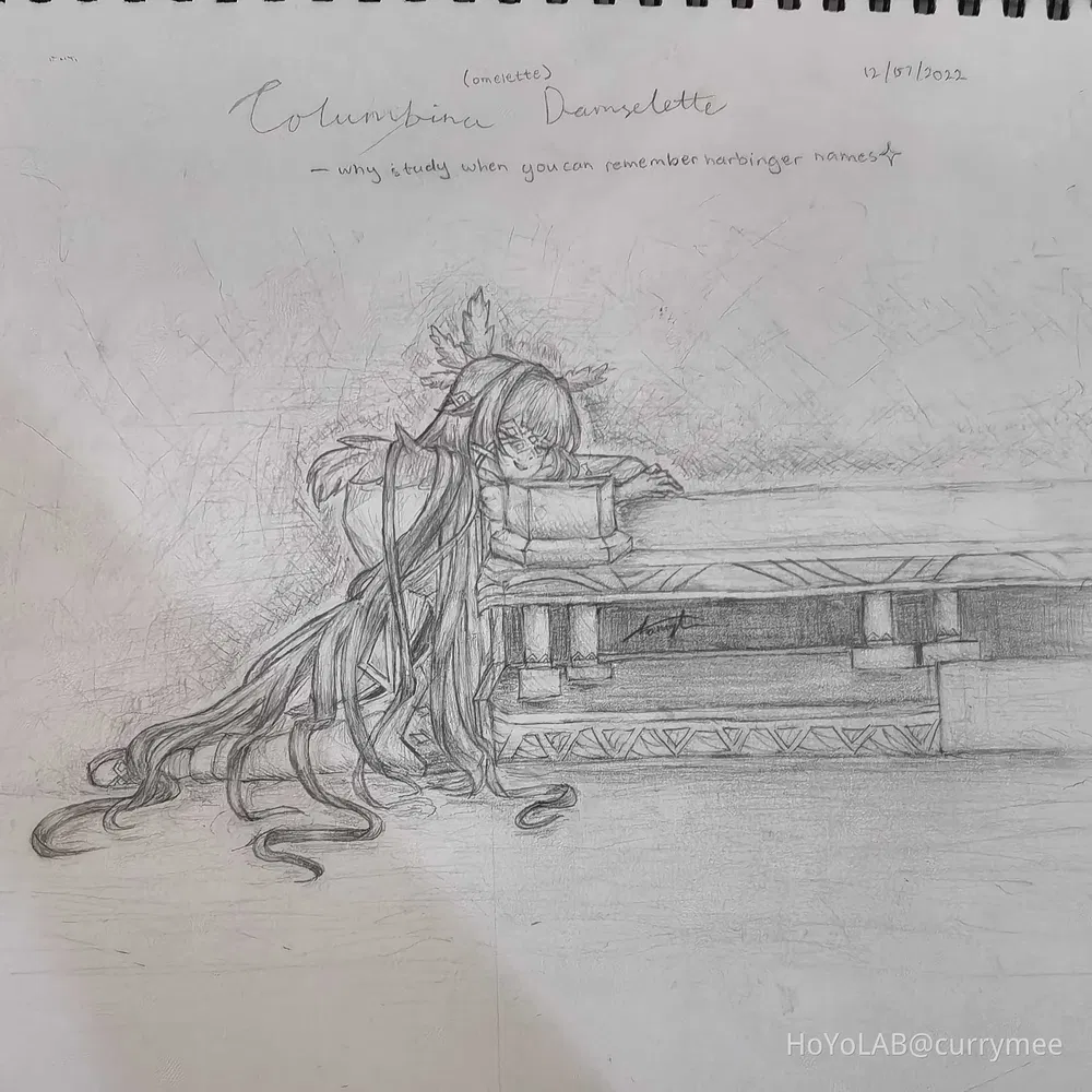 Columbina Damselette sketch~♪ Genshin Impact | HoYoLAB