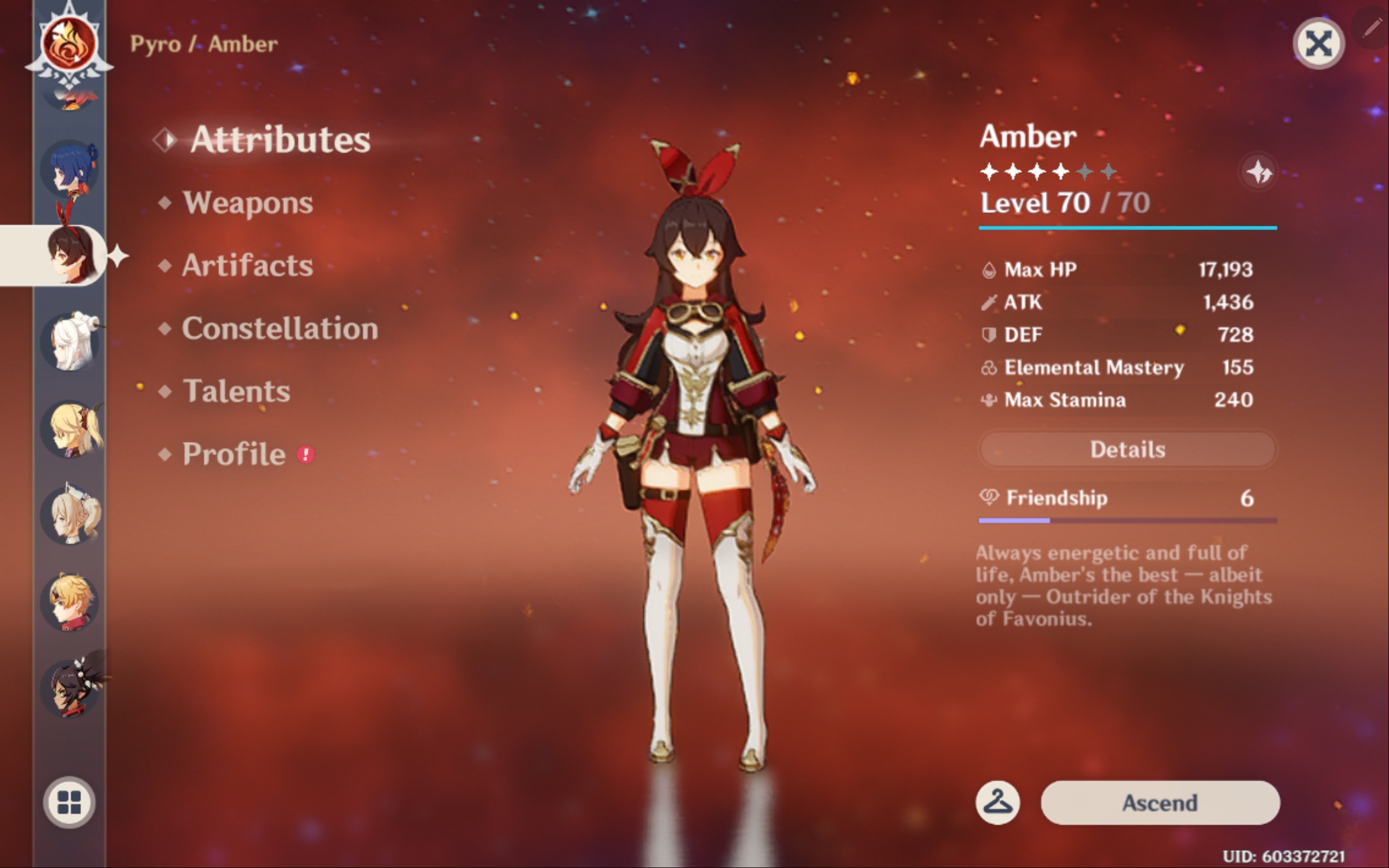 My Amber Build Genshin Impact | HoYoLAB