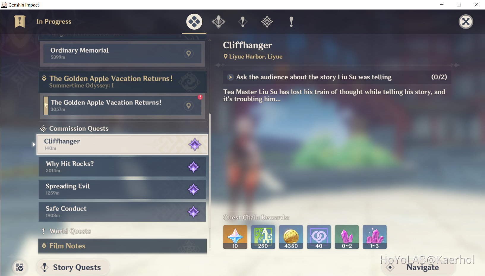 Day 595: Still no Gentry Maocai for the Cliffhanger commission Genshin ...