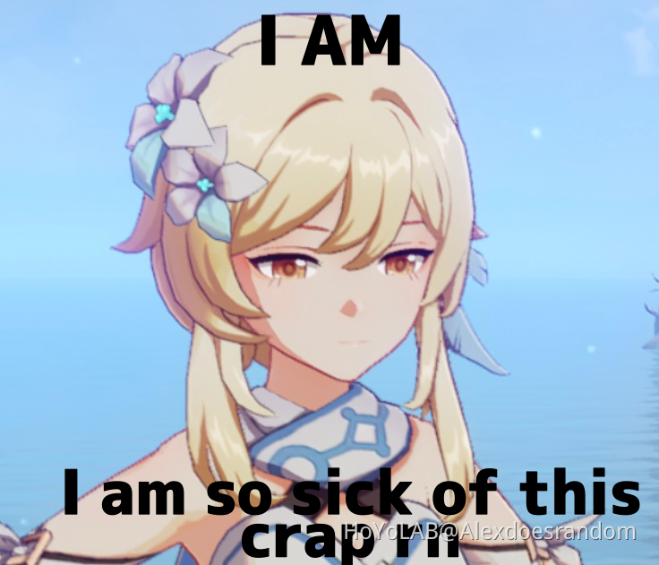 I took a screenshot of lumine’s face and I had the urge to make this ...