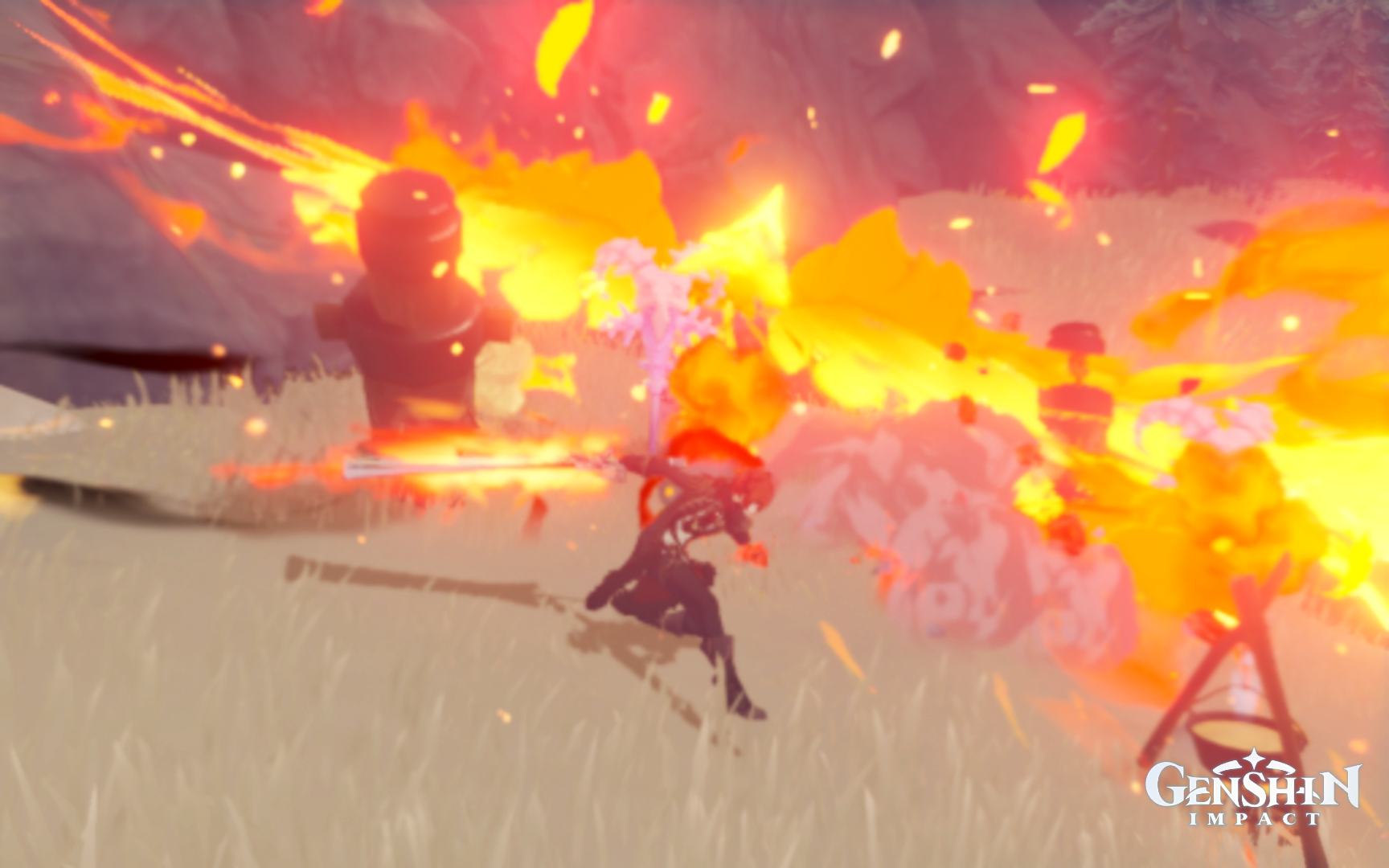 The rising fire on the snow.. | Genshin Impact | HoYoLAB