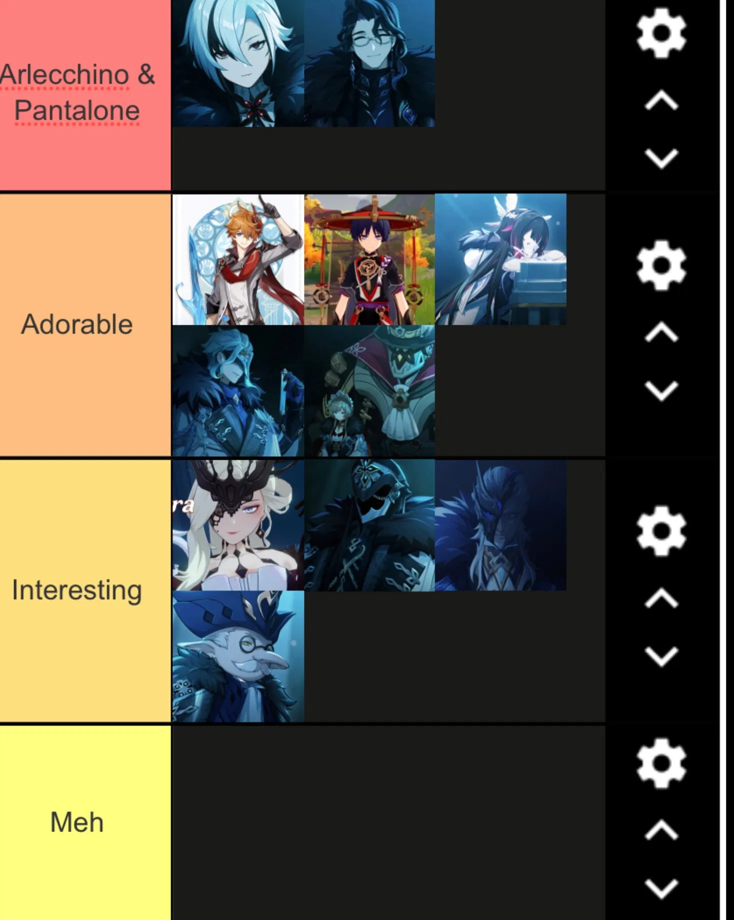 Fatui Harbinger tier list :D Genshin Impact | HoYoLAB