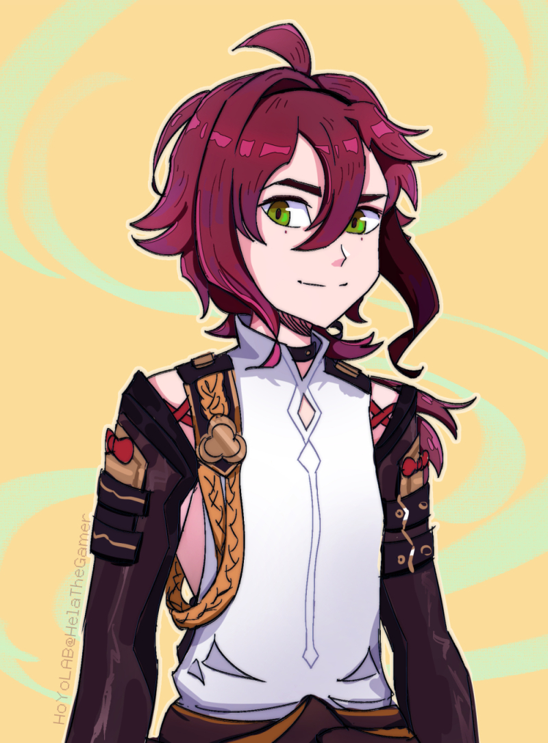 Here's the finished Heizou drawing! Genshin Impact | HoYoLAB