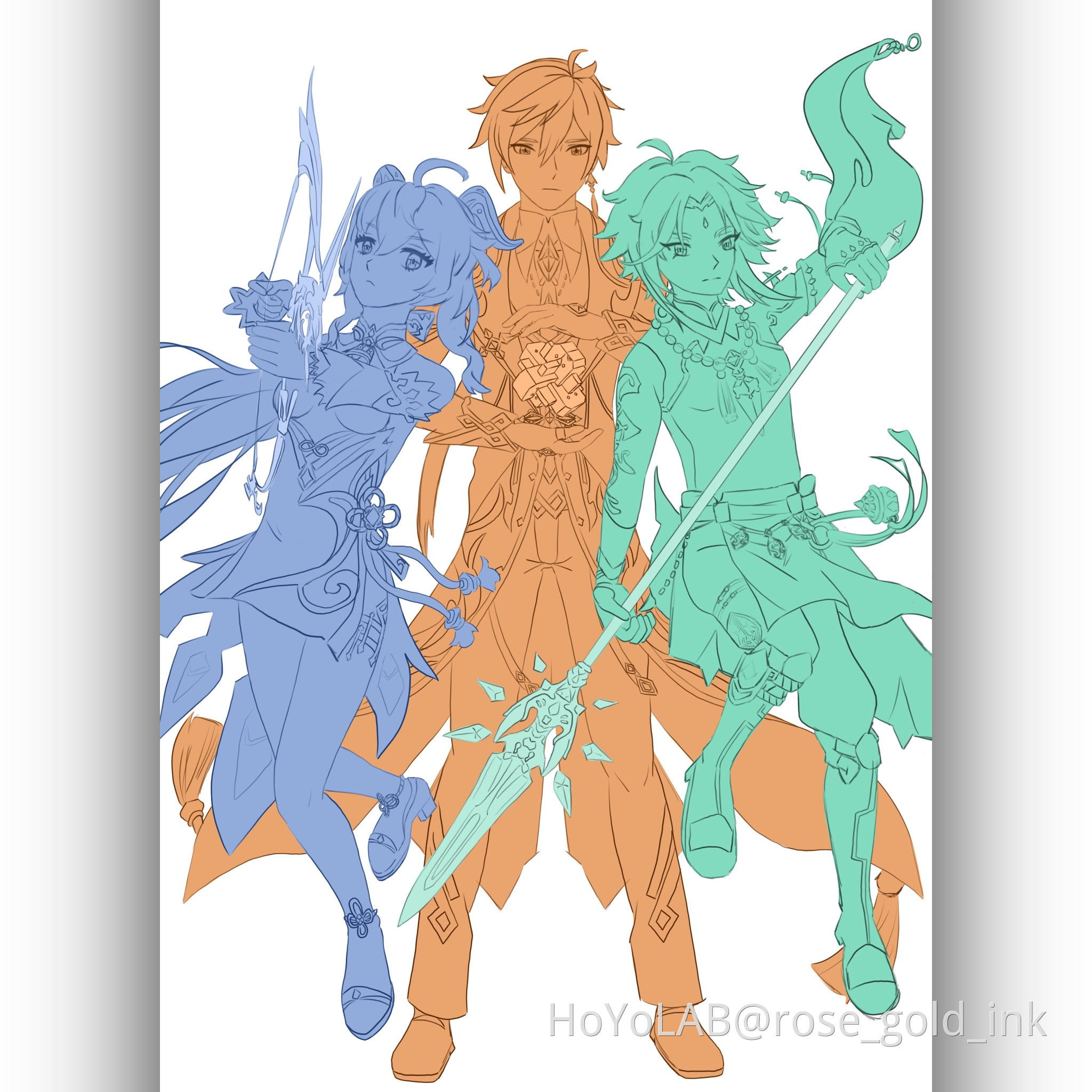 Liyue Big 3 (Work-In-Progress) Genshin Impact | HoYoLAB