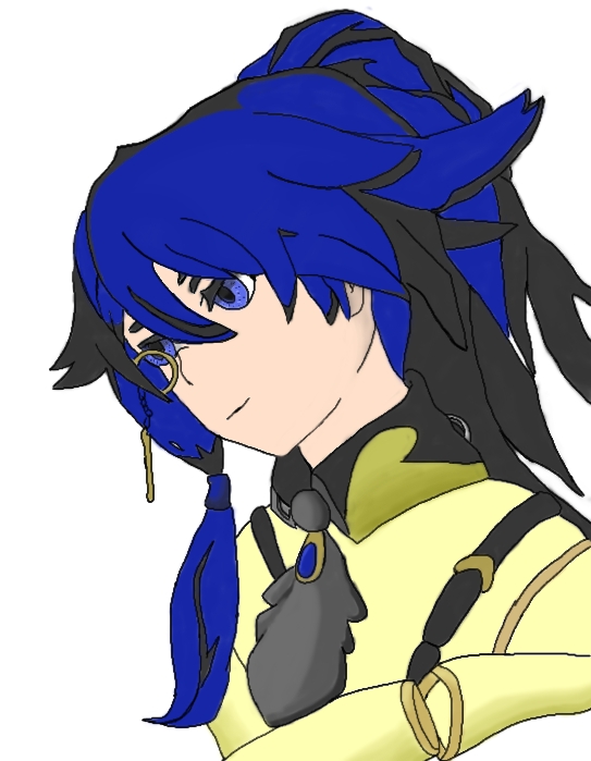 Drawn from a photo to paper, back to an edit, then again. Honkai Impact ...