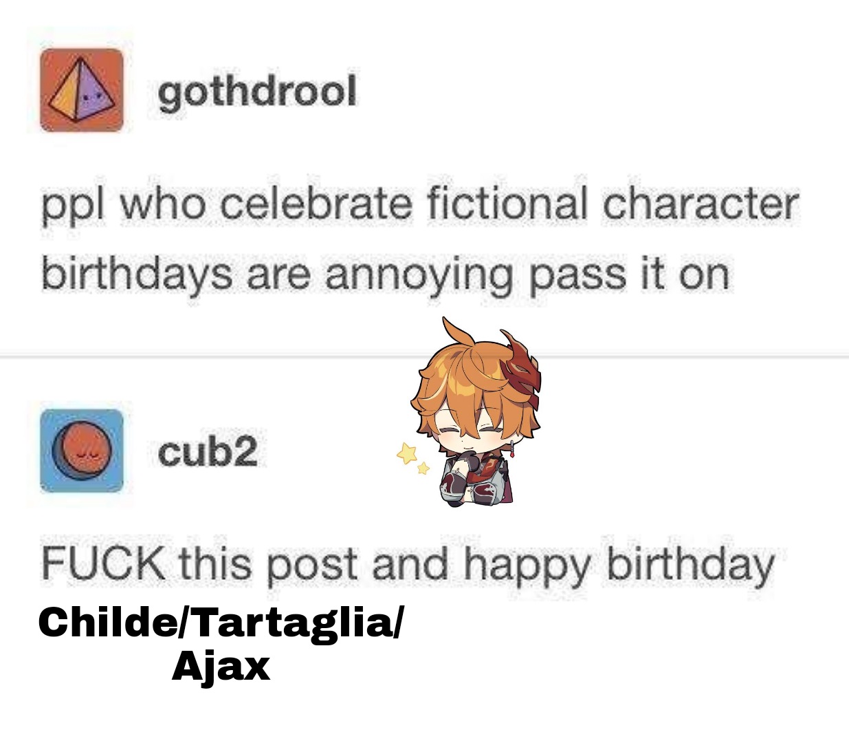 Happy birthday Childe ( •ᴗ• ) *。 Genshin Impact | HoYoLAB