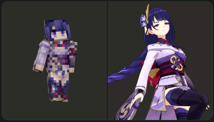 Raiden Shogun in Minecraft! Genshin Impact | HoYoLAB