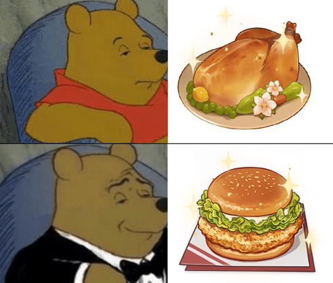 All my homies eat Golden Chicken Burger 🍔🍔🍔 Genshin Impact | HoYoLAB