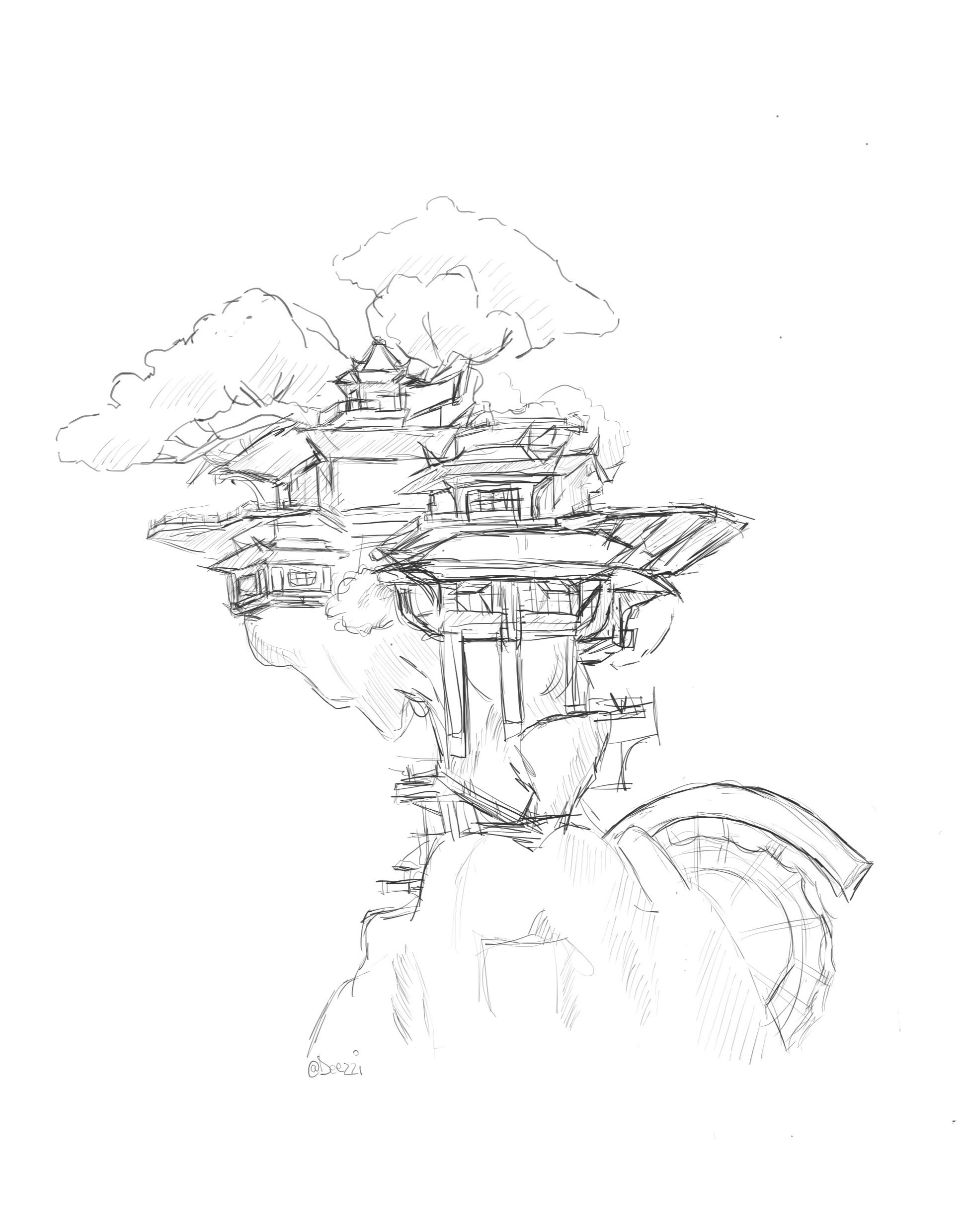 Wangshu Inn digital sketch Genshin Impact | HoYoLAB