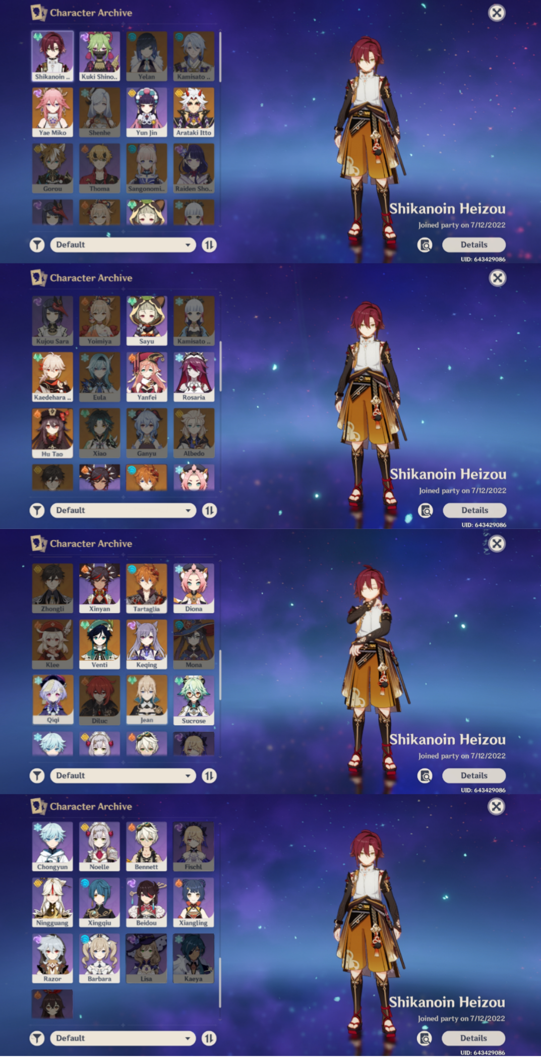 My Character Archive! Genshin Impact | HoYoLAB
