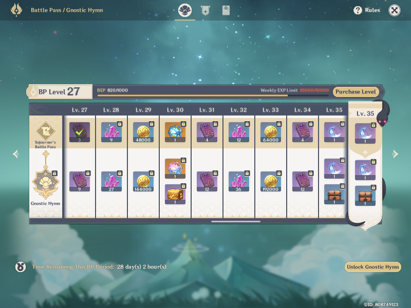 First time hitting weekly exp bonus Genshin Impact | HoYoLAB