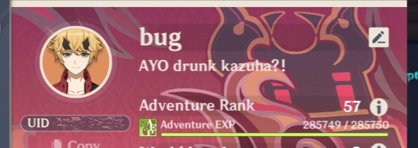 Adventure Rank Exp Genshin Impact | HoYoLAB