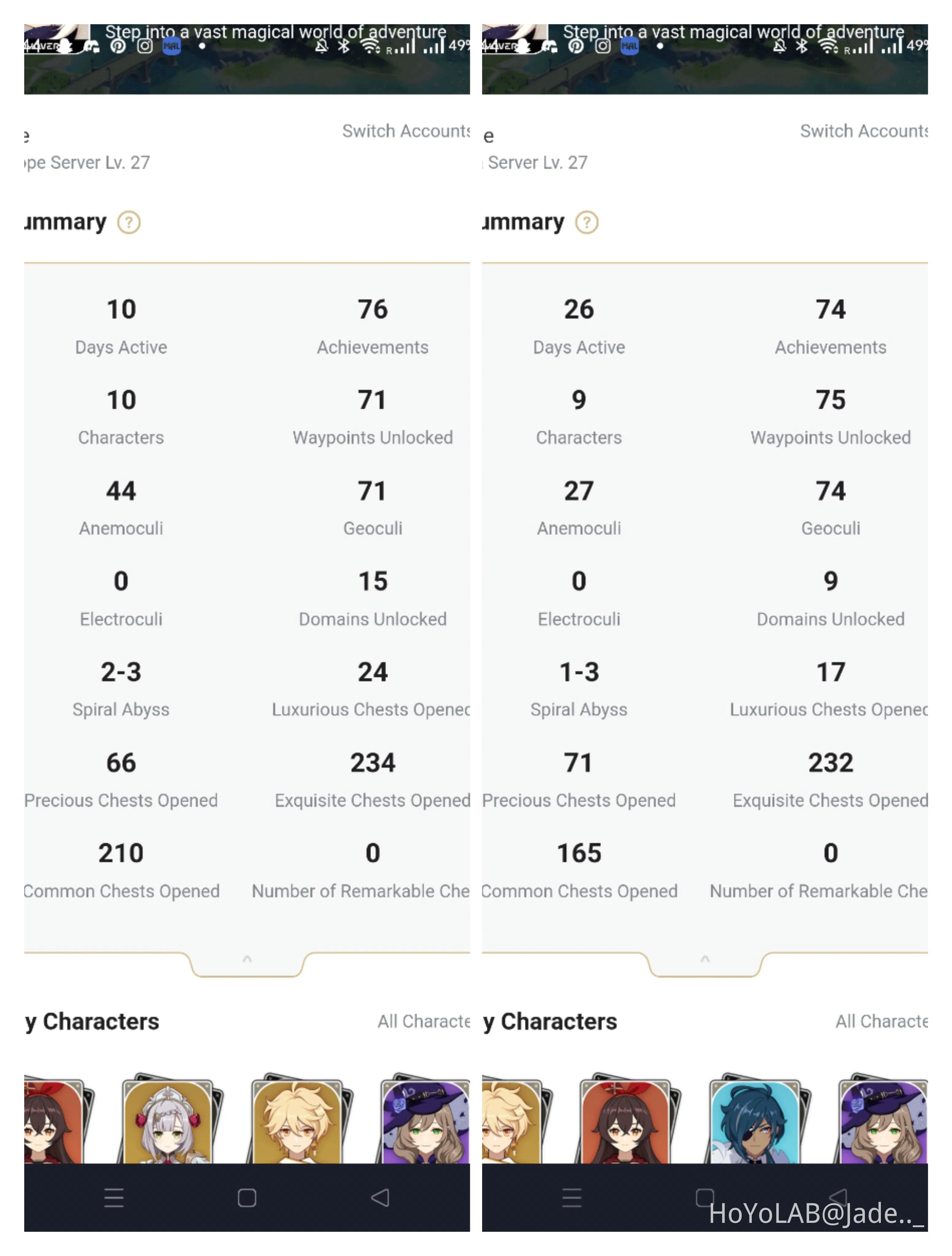 Asian server and European server Genshin Impact | HoYoLAB