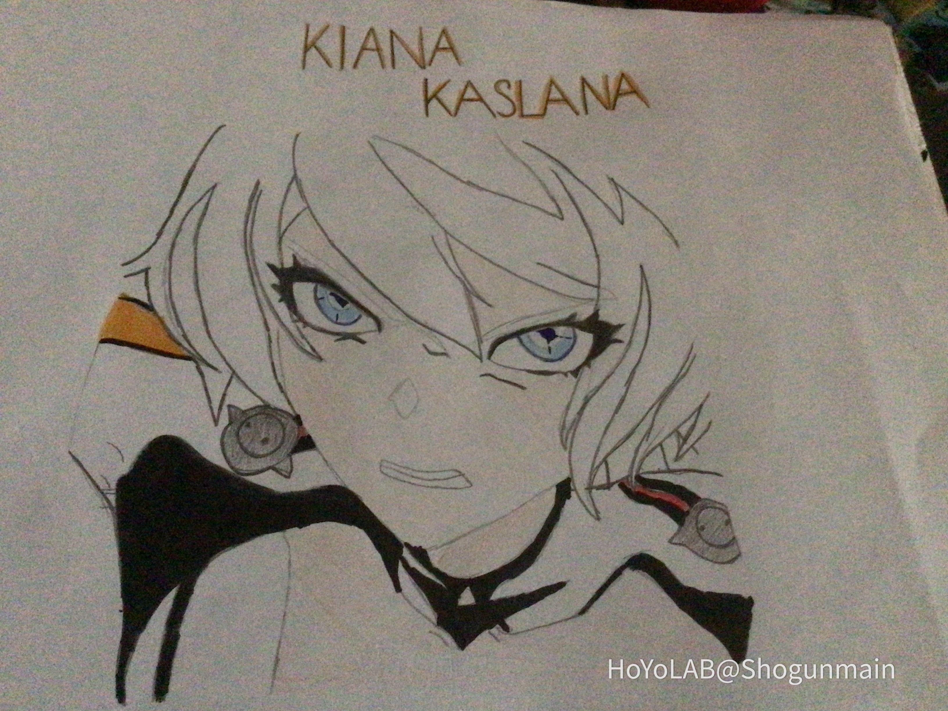 First time drawing kiana kaslana Honkai Impact 3rd | HoYoLAB