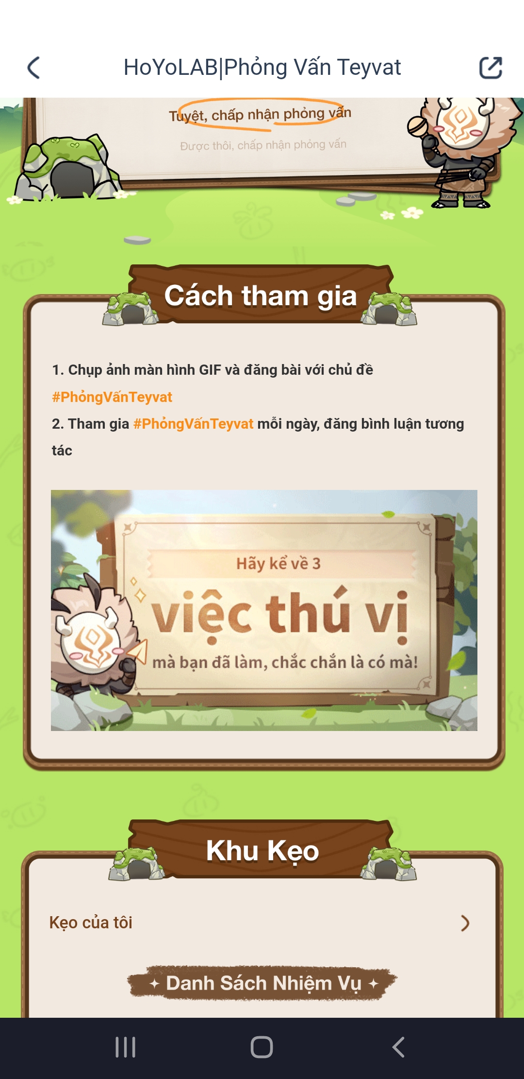 phỏng vấn tayvat Genshin Impact | HoYoLAB