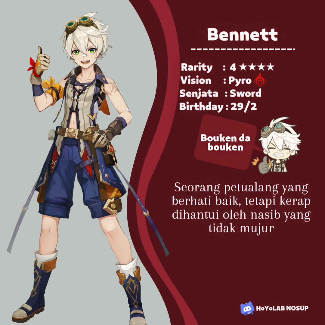 [Versi 2.8] Bennett Build (Support/Healer) Genshin Impact | HoYoLAB