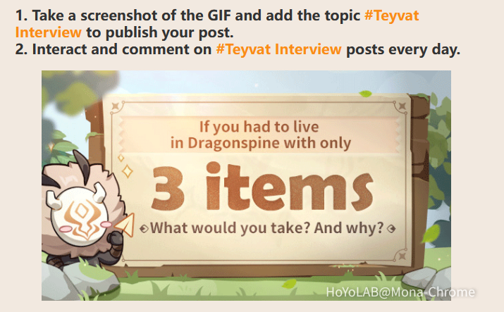 Teyat interview: version 3.0 Dragonspine Genshin Impact | HoYoLAB