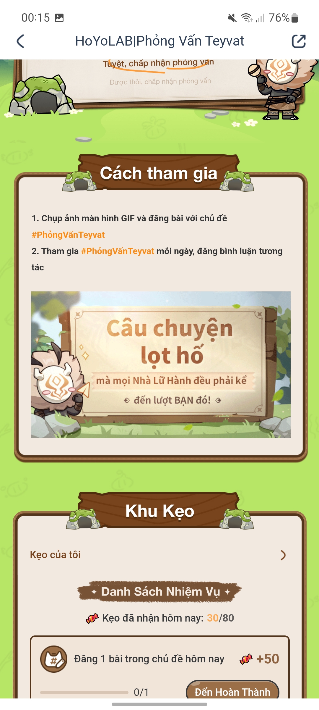 tham gia phong vấn tayvat Genshin Impact | HoYoLAB