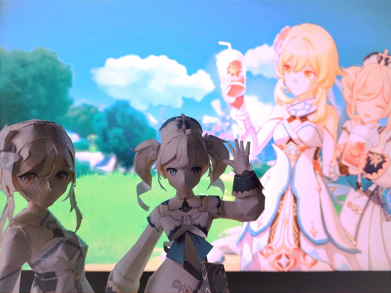 Lumine and Barbara Paper crafts! Genshin Impact | HoYoLAB