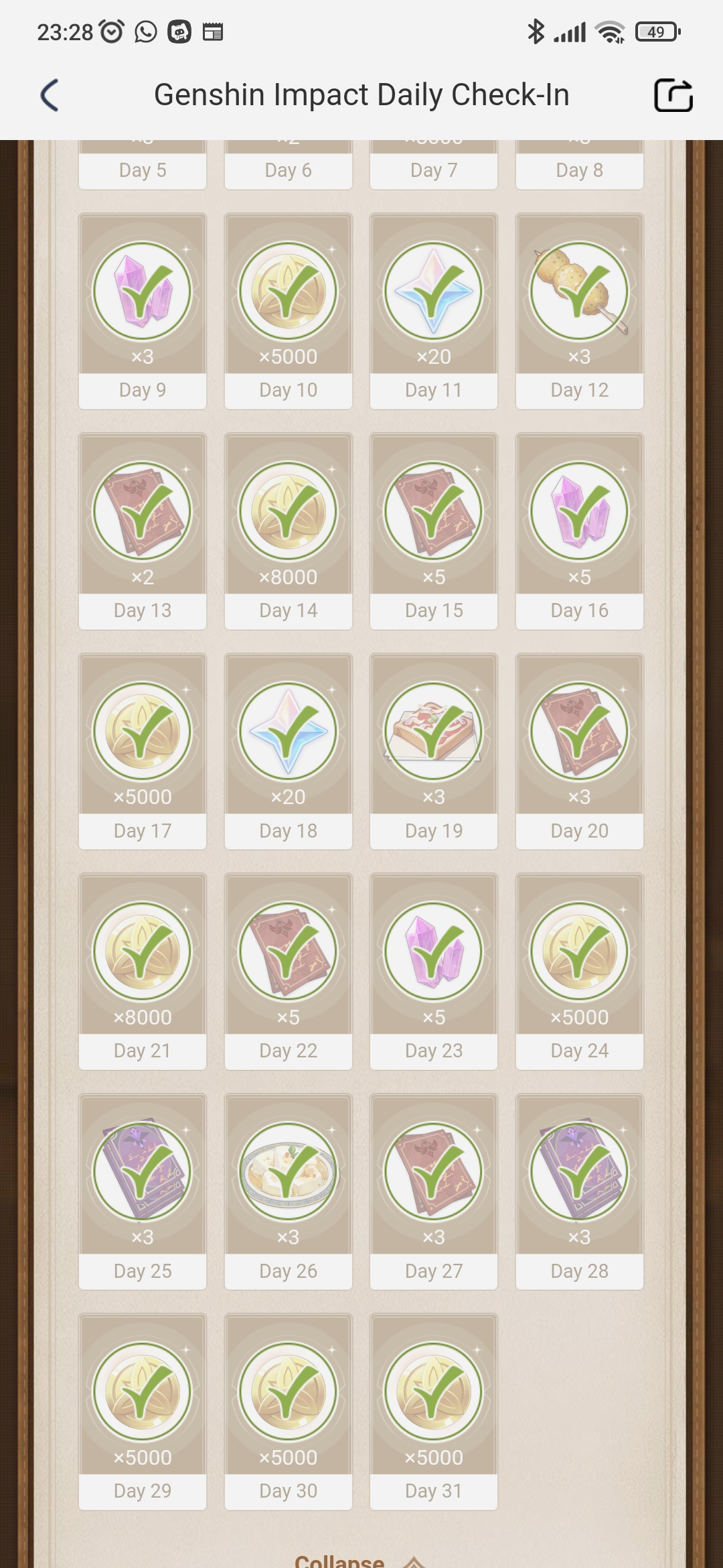 Daily check in Genshin Impact | HoYoLAB