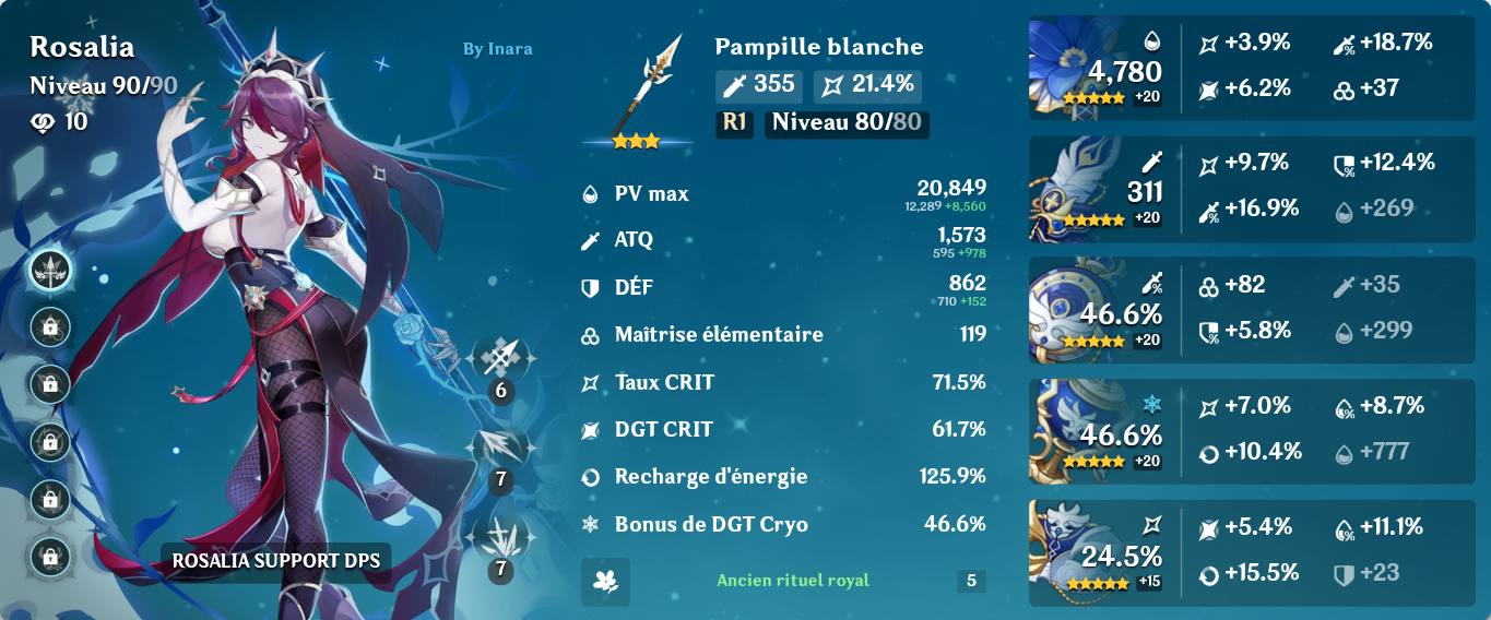 Build Rosalia Genshin Impact | HoYoLAB