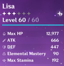 Lisa's ATK stat 😬 Genshin Impact | HoYoLAB
