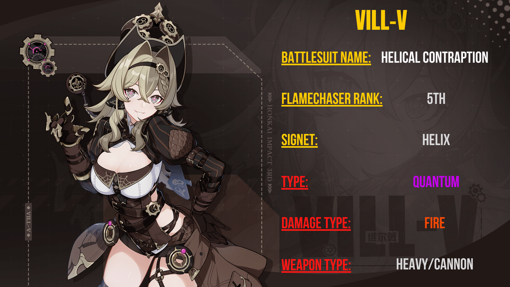 [v5.9 - Banquet of Helix] - New S rank Valkyrie - Vill V (Helical Contraption) Honkai Impact 3rd ...