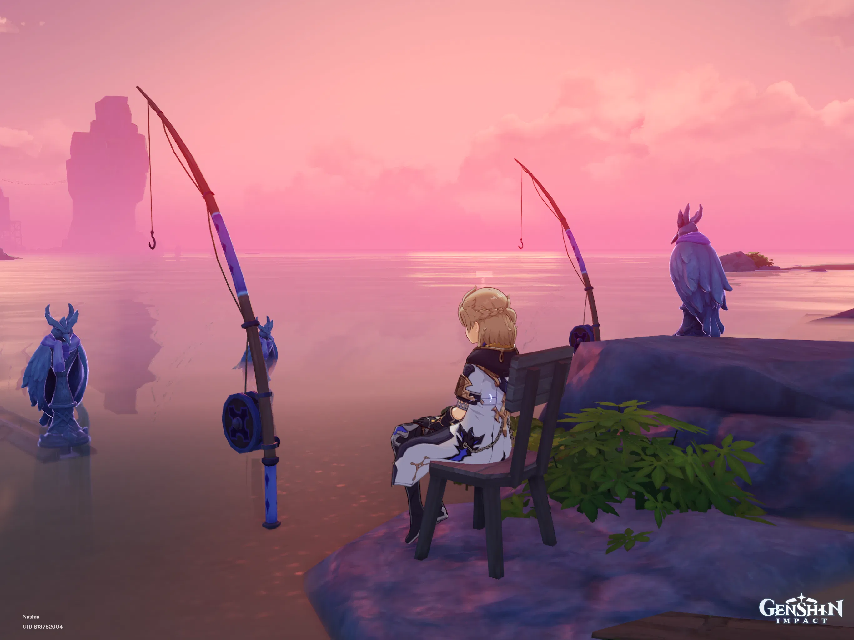 Relaxing in pink Genshin Impact | HoYoLAB