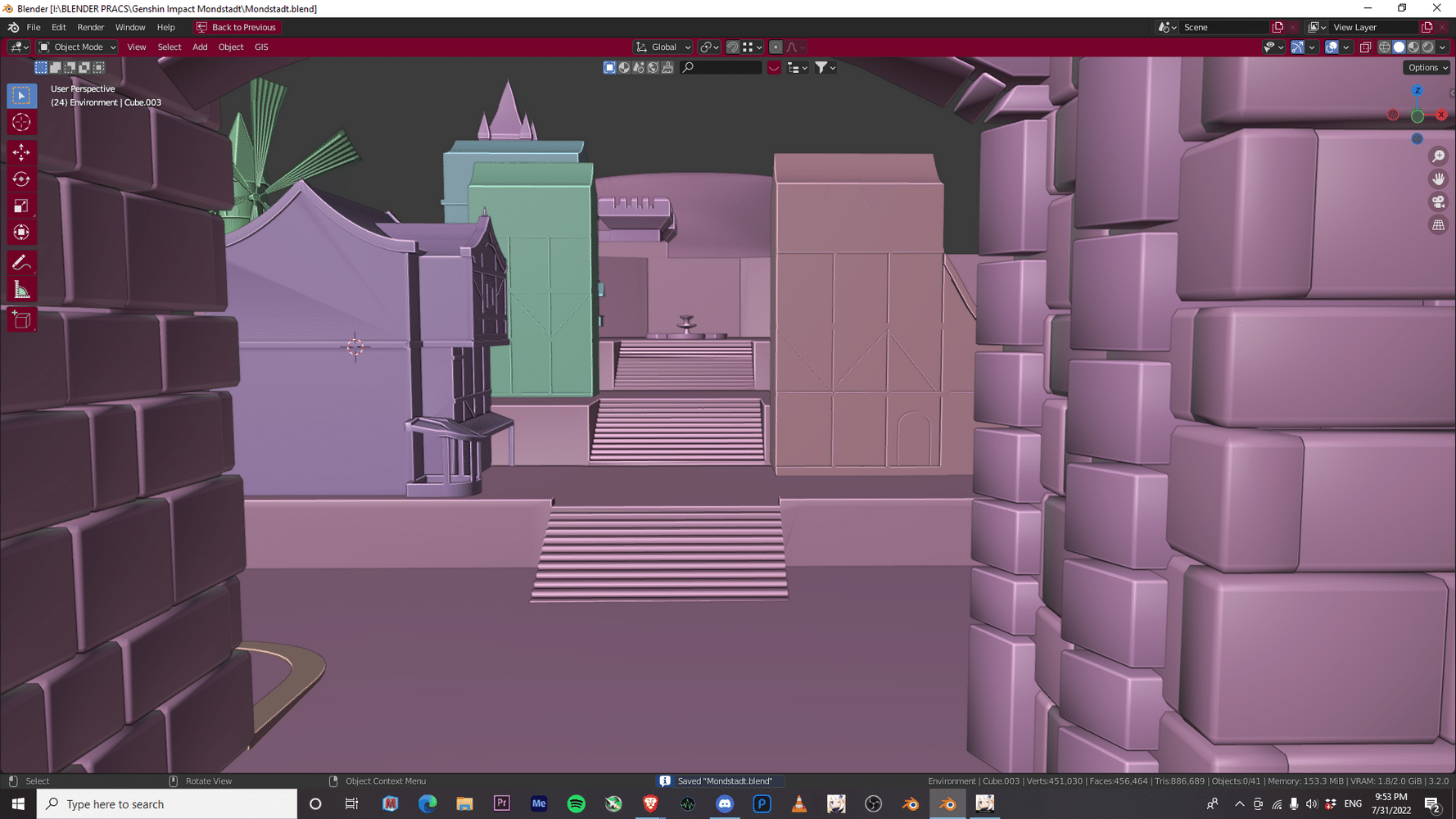 Making of Mondstadt (WIP) | Blender Genshin Impact | HoYoLAB