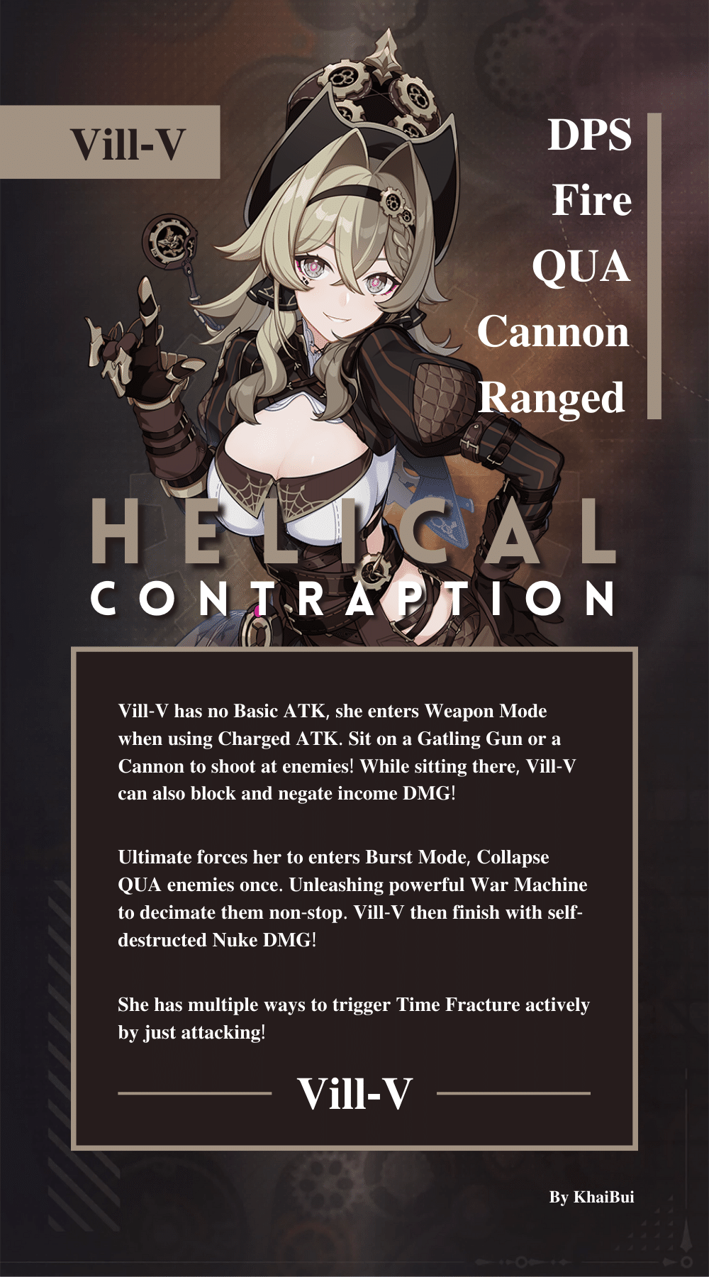 [5.9 BETA GUIDE] Vill-V - Helical Contraption Guide | Behold the Genius Mechanic! Honkai Impact ...