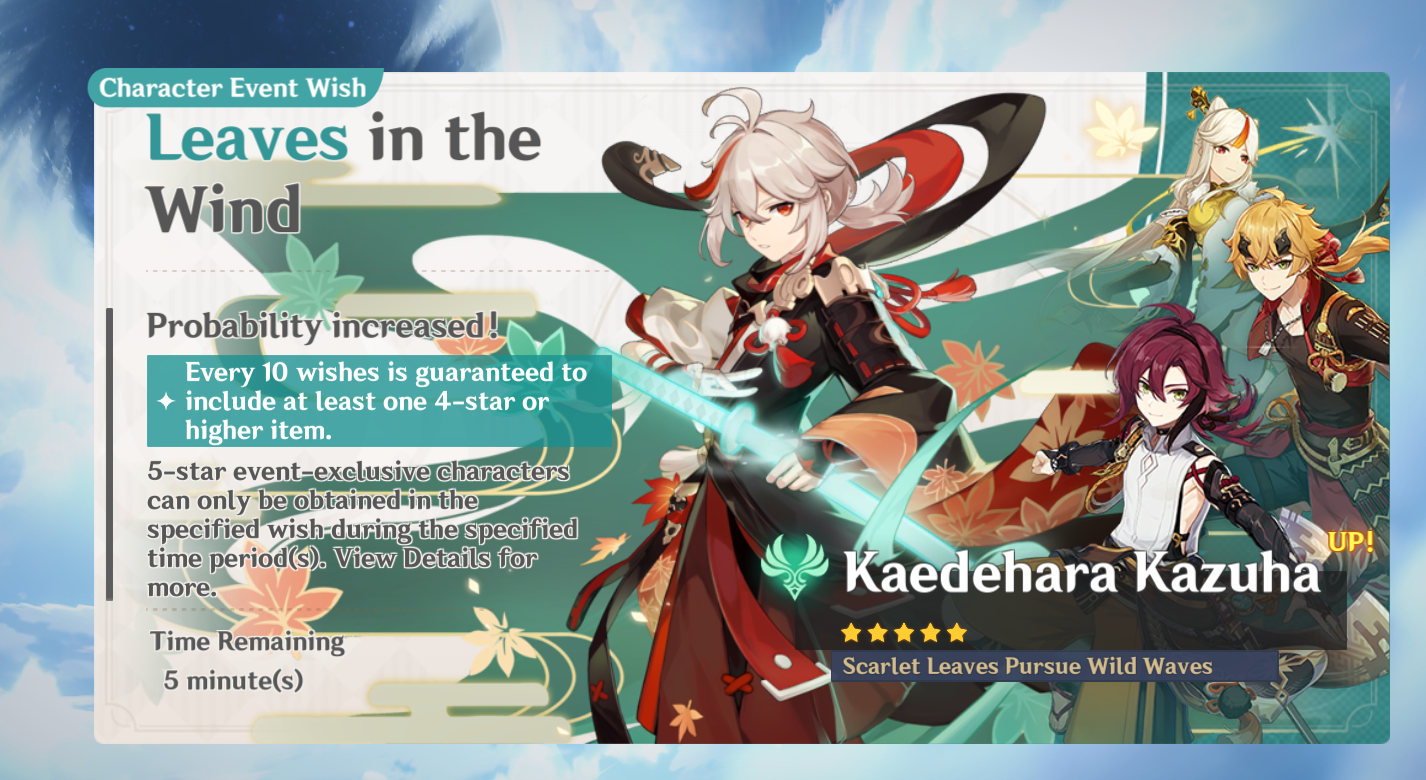 [Character Event Wish Banners] Thanks for showing up again, see you ...