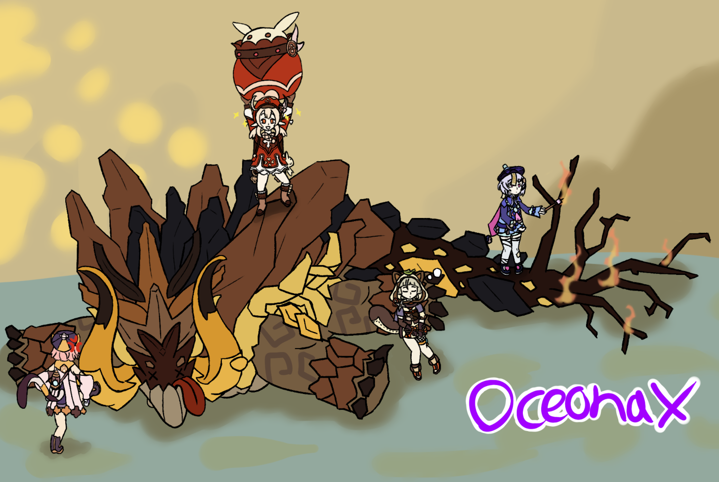 The Elephant and the Mice (Daily Drawing 42) Genshin Impact | HoYoLAB