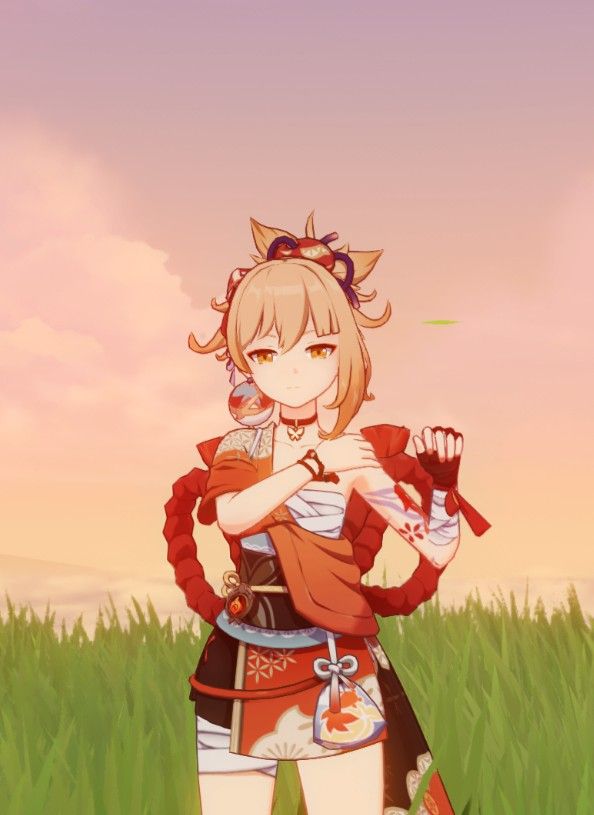 Yoimiya en casa🧡🏠 Genshin Impact | HoYoLAB
