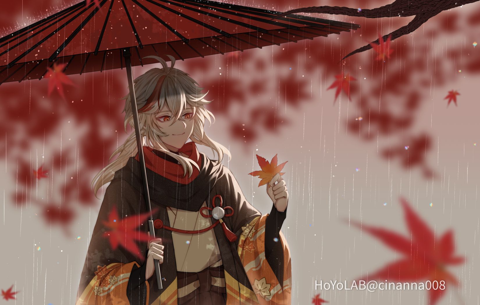 drizzle and fallen maple leaves Genshin Impact | HoYoLAB