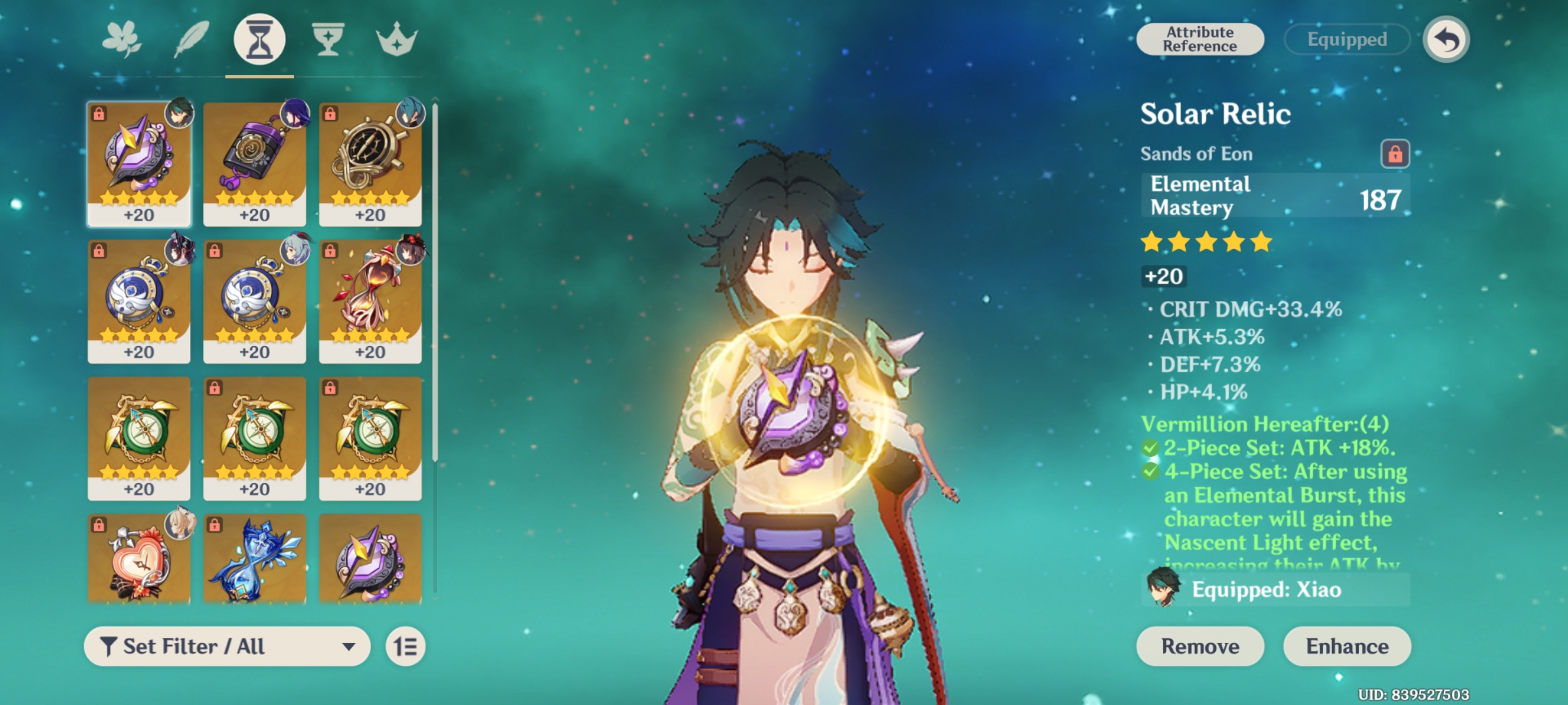 My Xiao's Build for now Genshin Impact | HoYoLAB