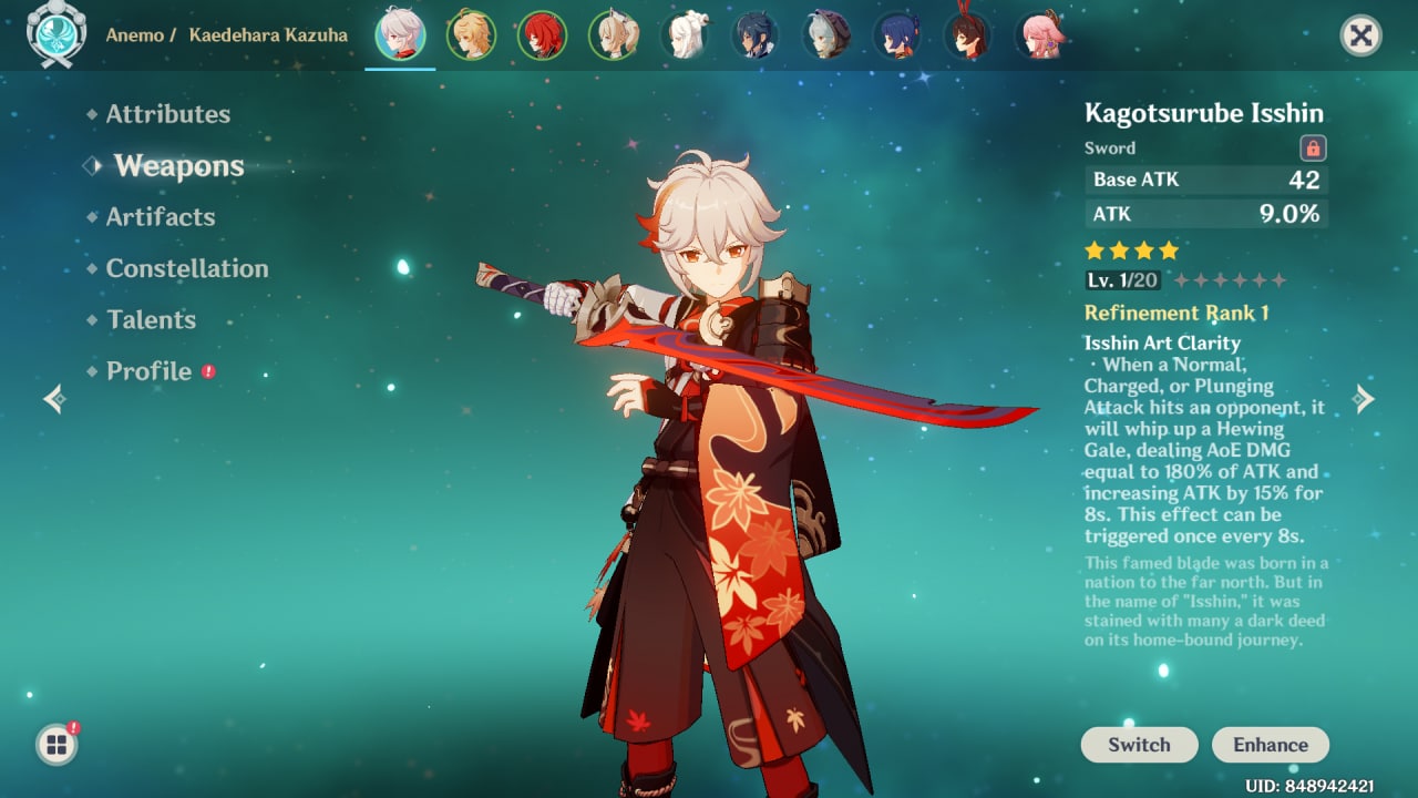 Get the Kagotsurube Isshin | Genshin Impact | HoYoLAB