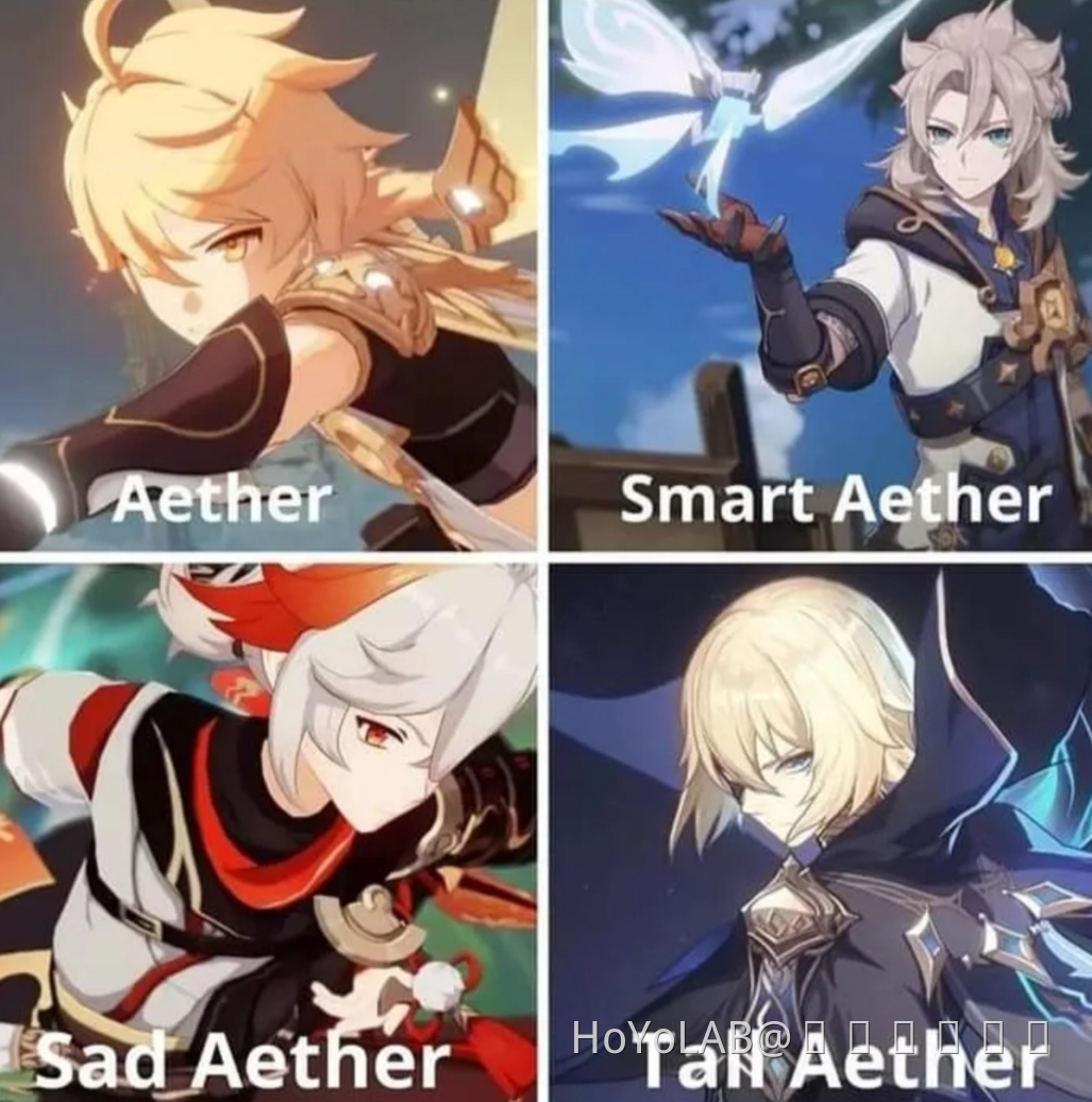 All forms of Aether Genshin Impact | HoYoLAB