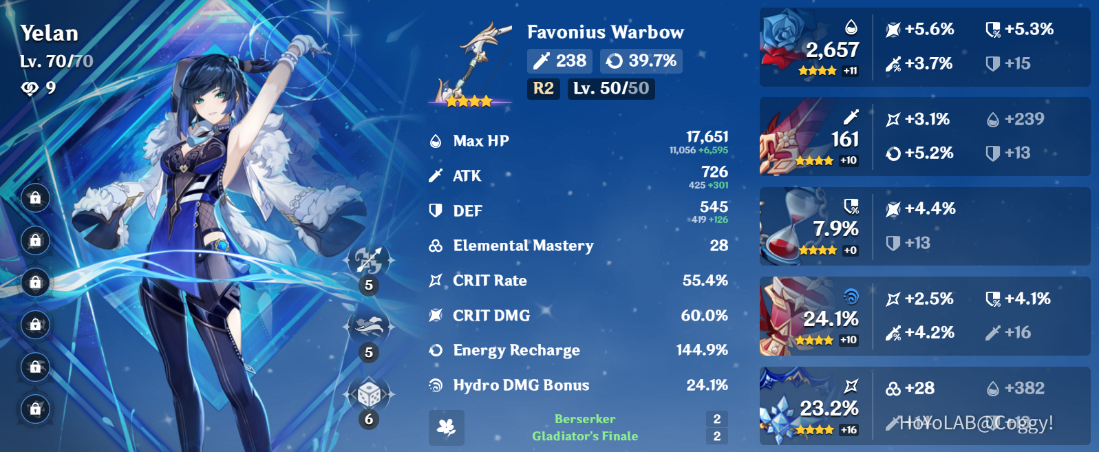 My Yelan Build So Far... Genshin Impact | HoYoLAB