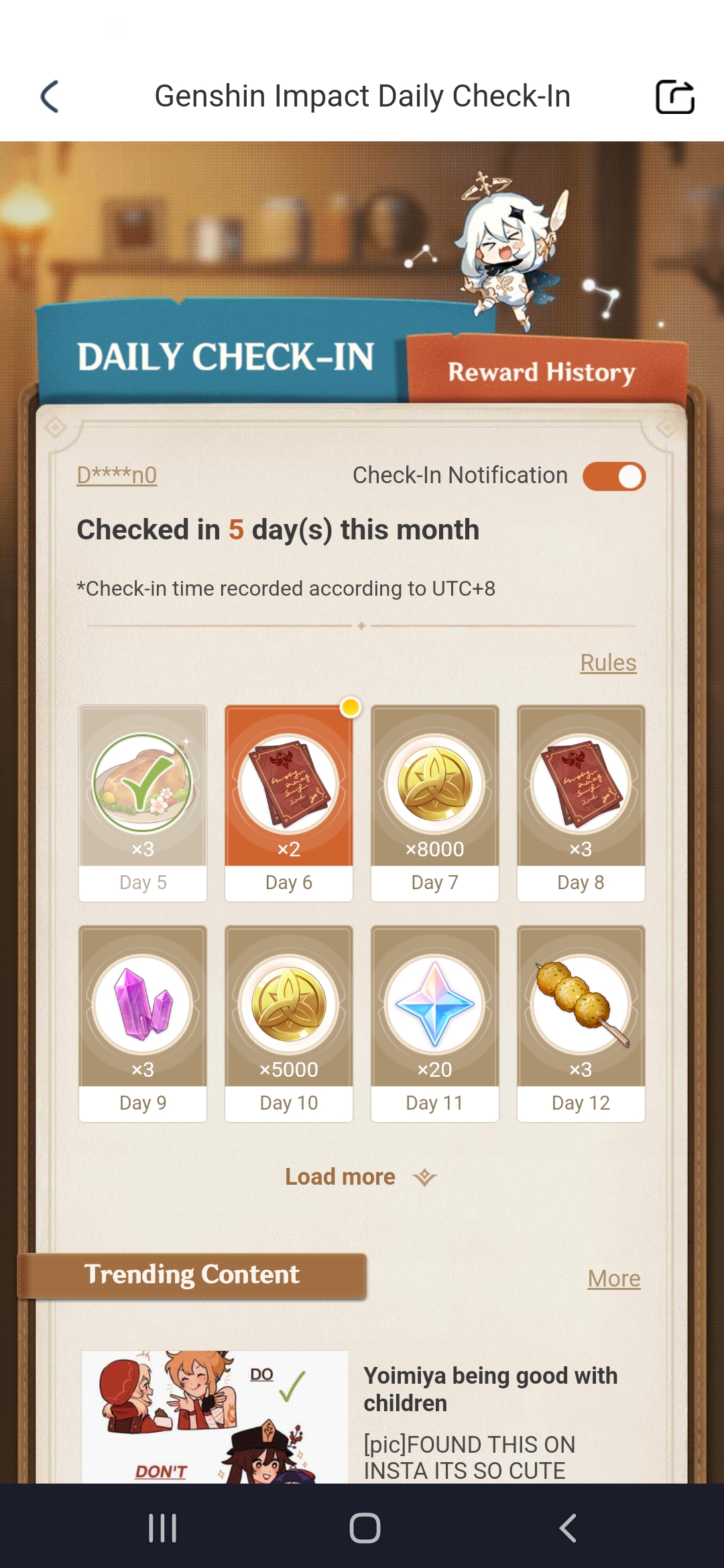 The Hoyolab tool that i use most often: Daily chech-in | HoYoLAB