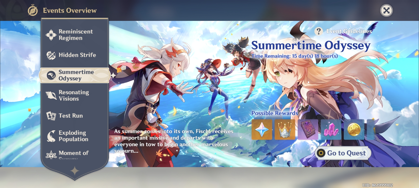 just unlocked summertime Odyssey Genshin Impact | HoYoLAB