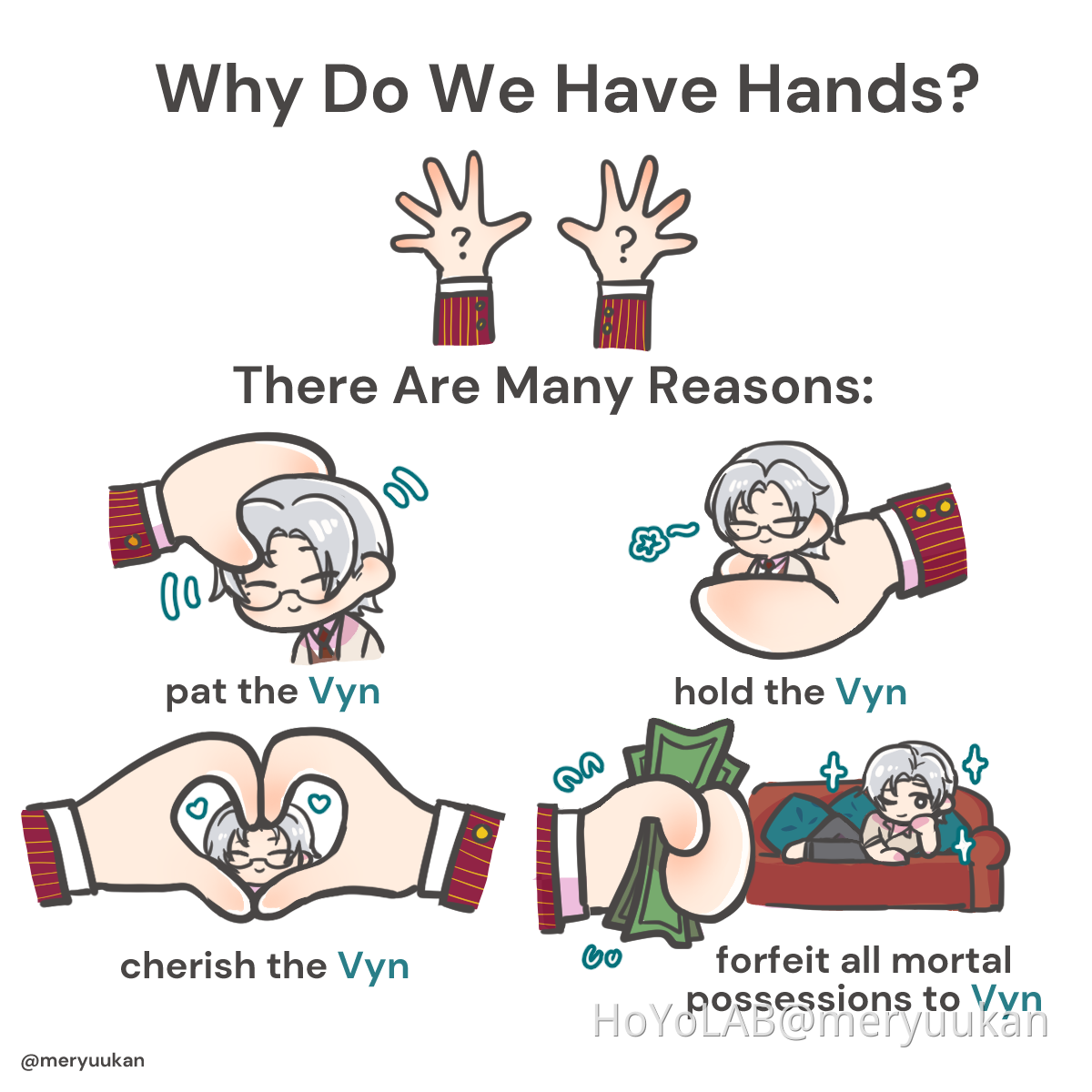 Why Do We Have Hands? (meme redraw) Tears of Themis | HoYoLAB