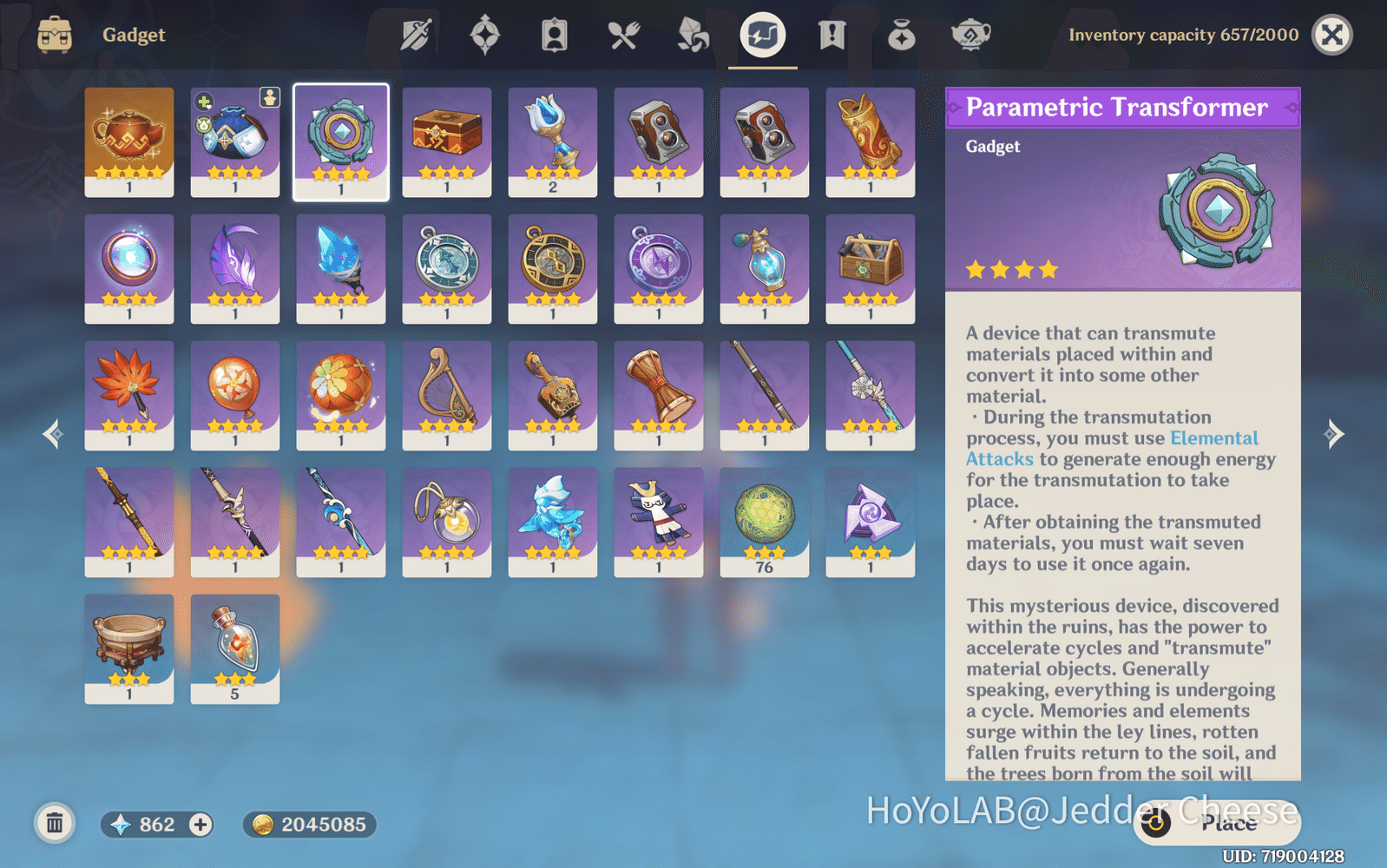 Paramatric Transformer: Turn the grind into a remind! [Hail Wheat ...