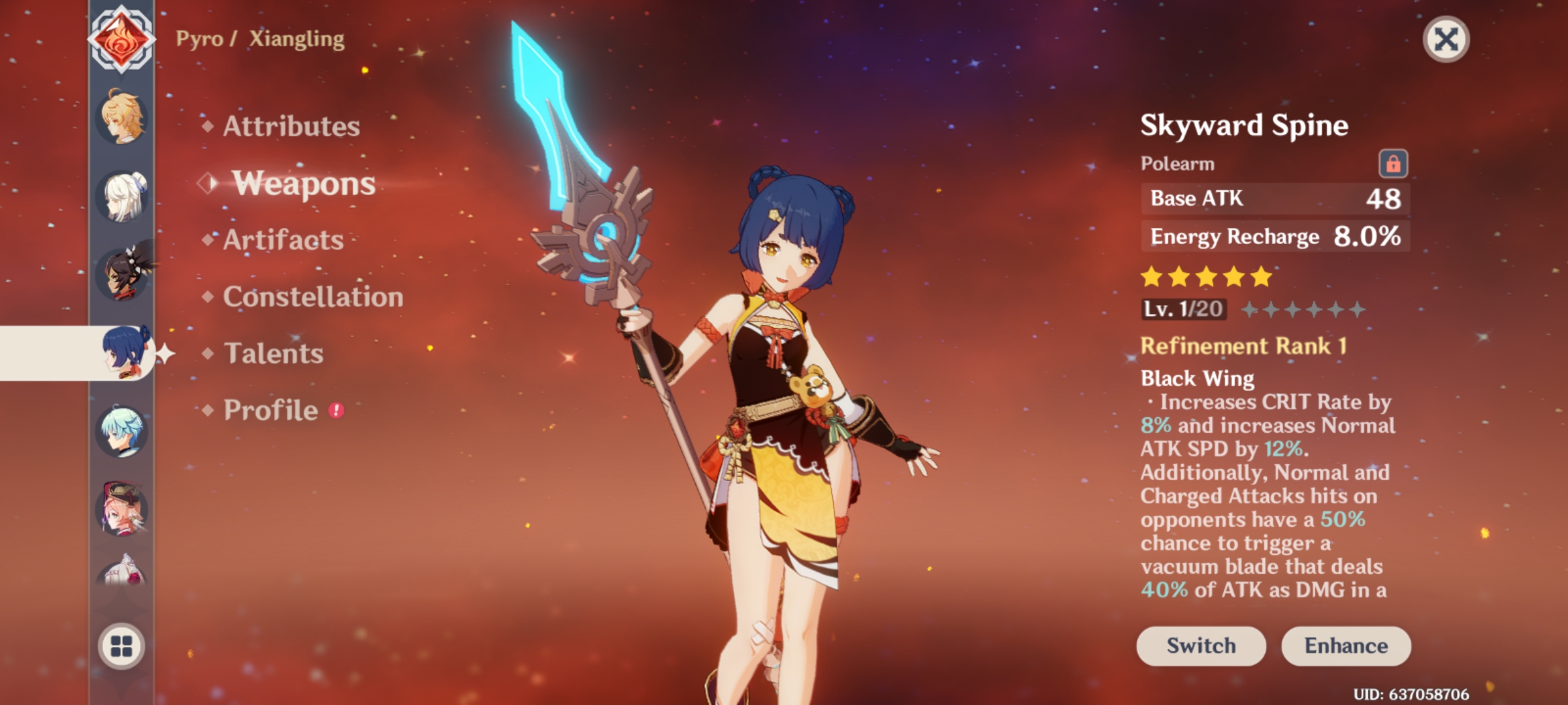 Got a polearm on standard banner and don't even use polearm characters ...