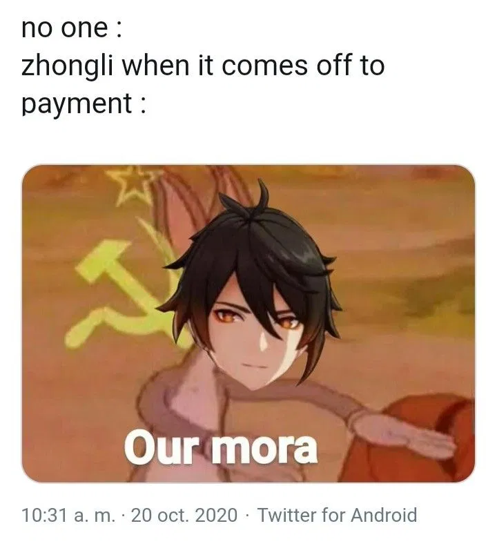 The ZHONGLI meme Genshin Impact | HoYoLAB