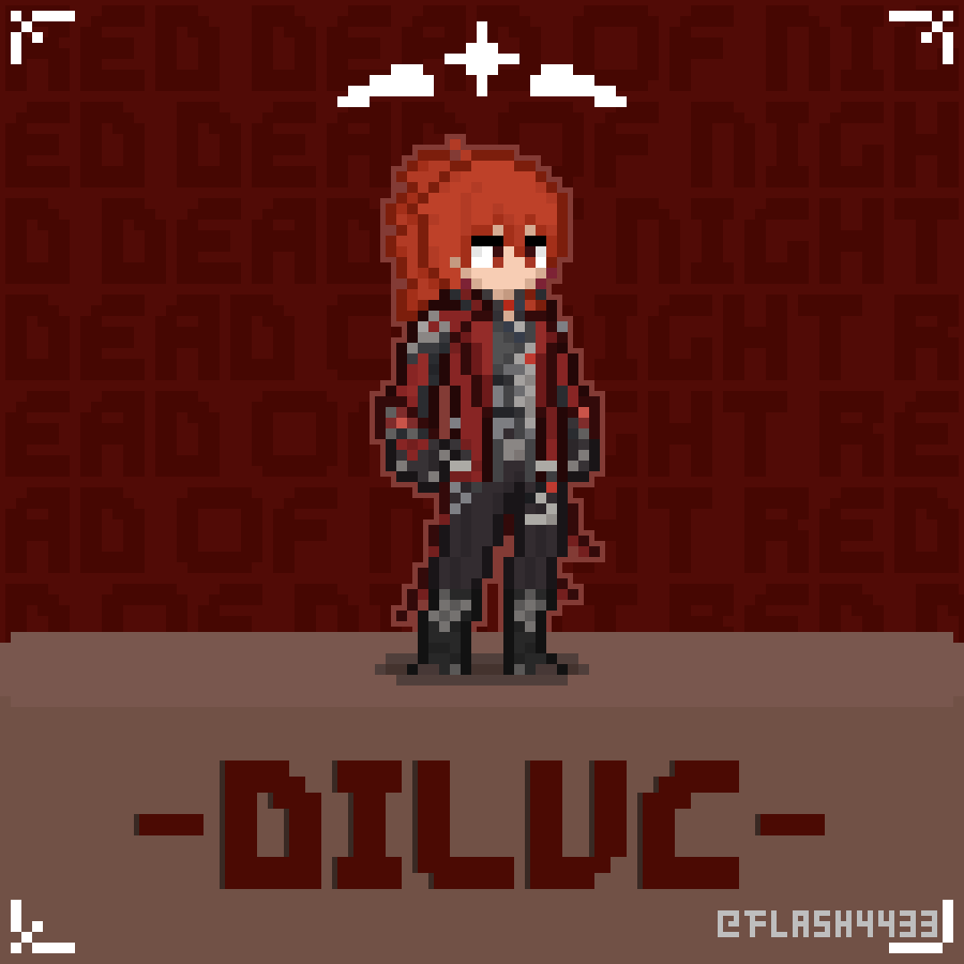 Pixel "Red Dead of Night" Diluc! Genshin Impact | HoYoLAB