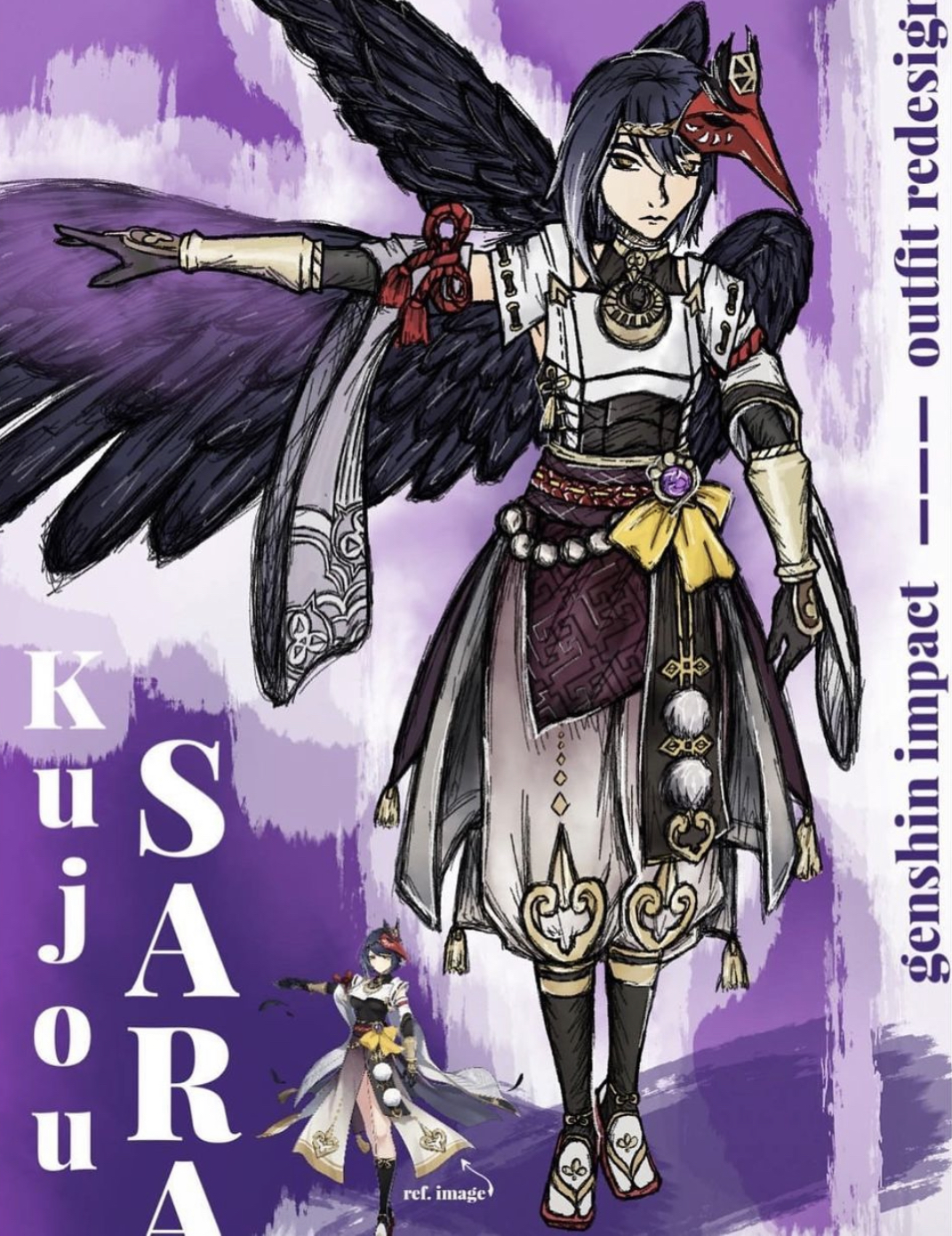 Kujou Sara Redesign(not mine) Genshin Impact | HoYoLAB