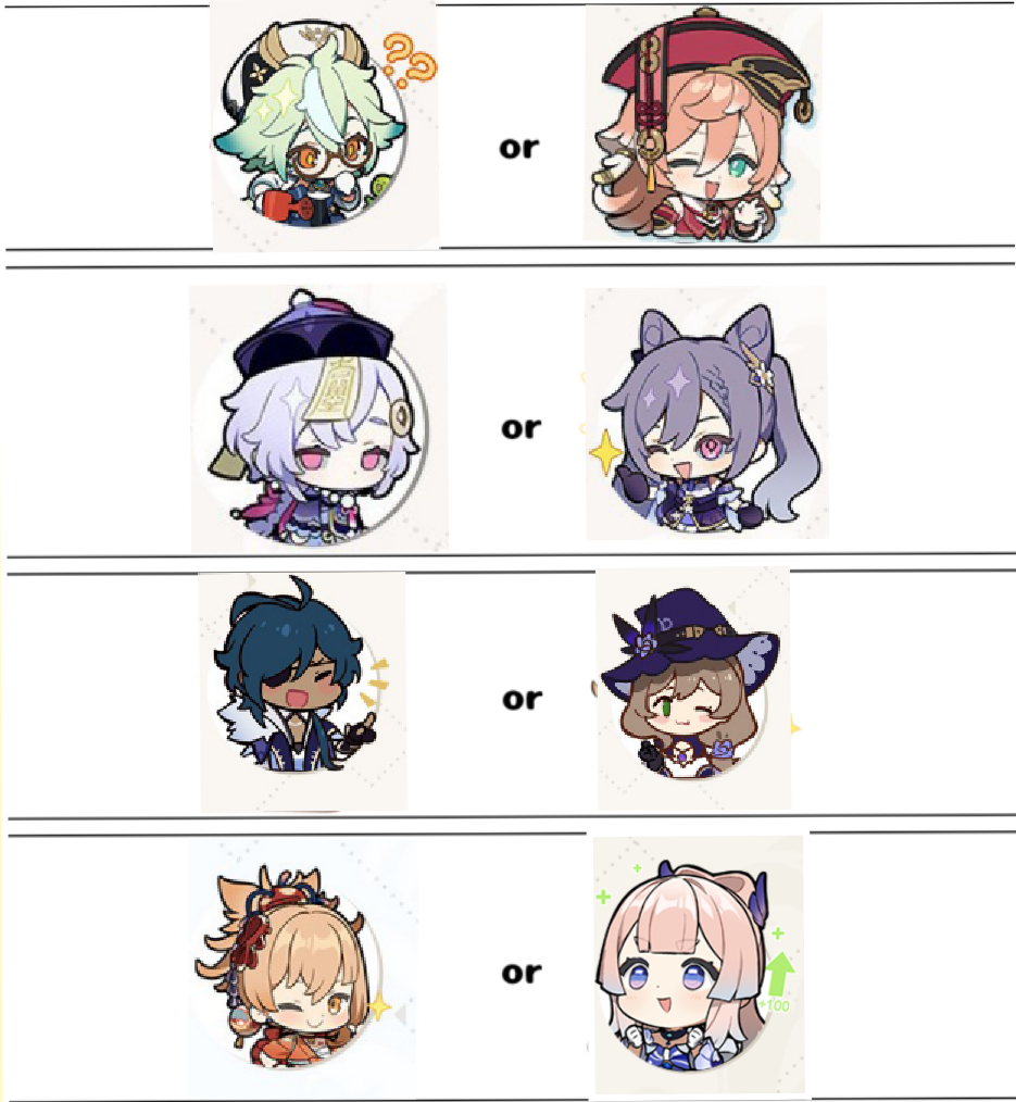 Pick one. Genshin Impact | HoYoLAB