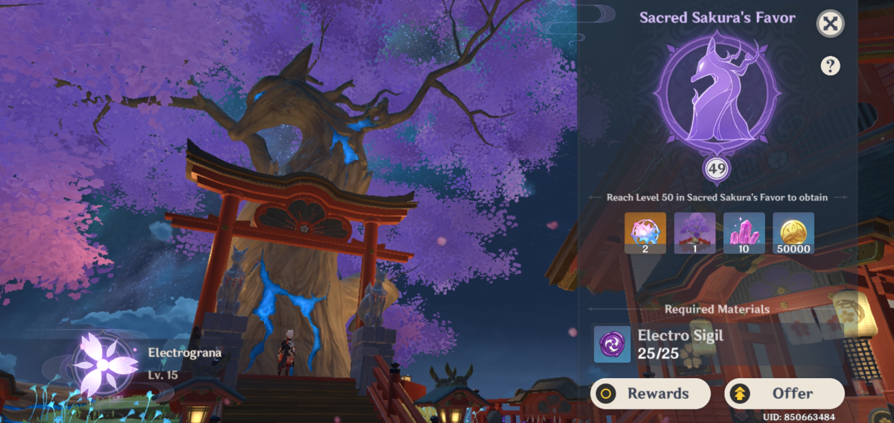 Sacred Sakura level 50 :0 Genshin Impact | HoYoLAB