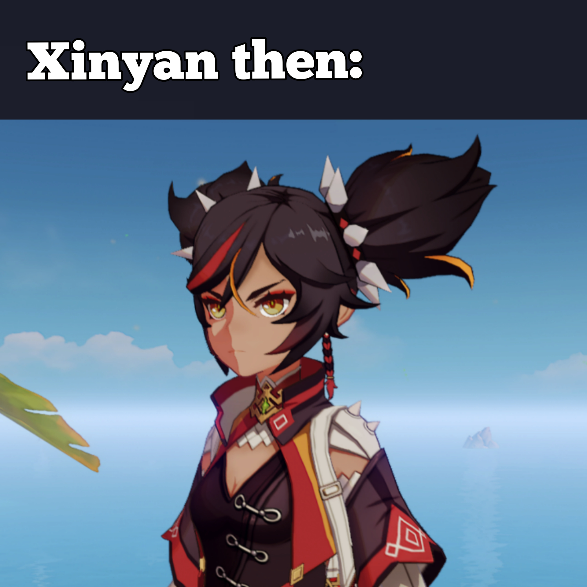 Xinyan then vs now Genshin Impact | HoYoLAB